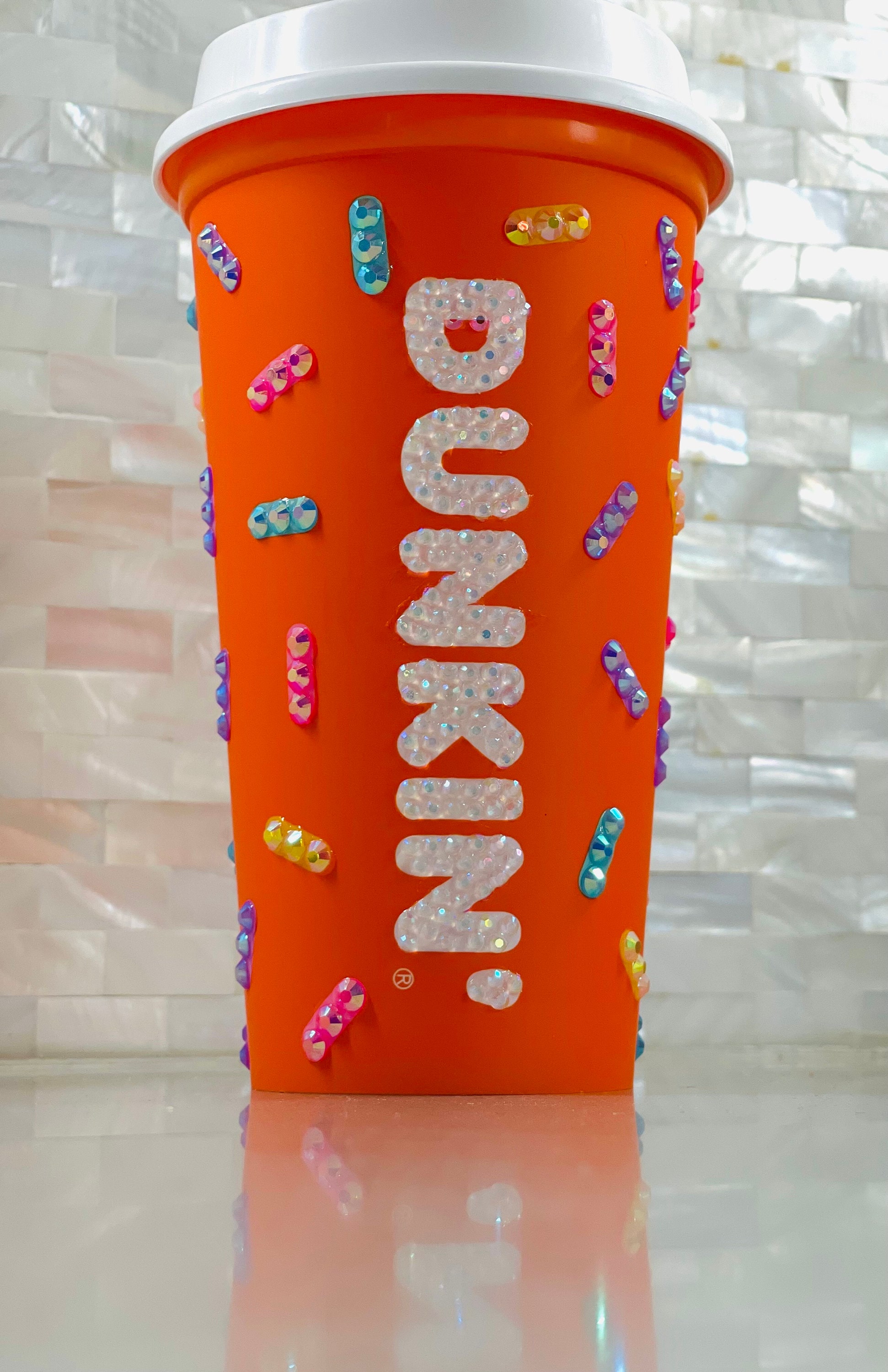 Bling Dunkin Donuts Starbucks 16 Oz Reusable Cup - Etsy