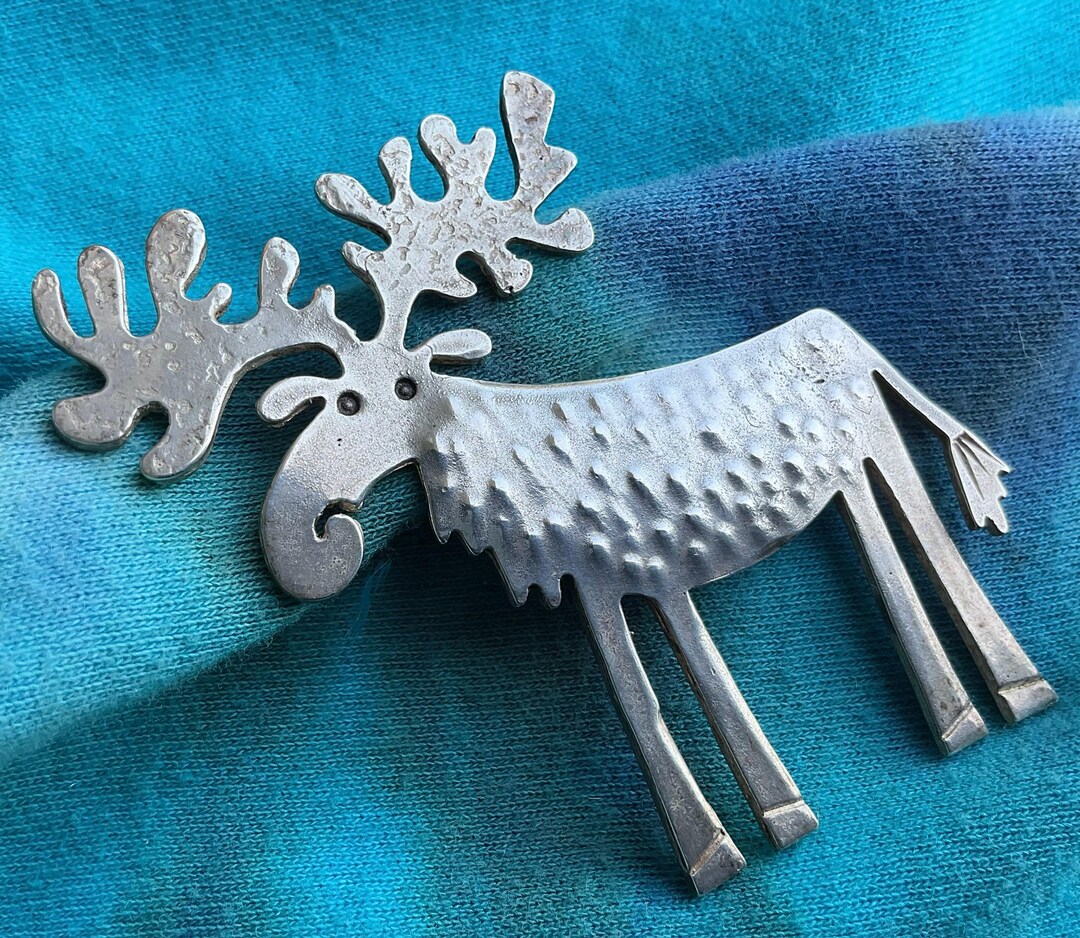Vintage Mimi Musgrave Sterling Silver Artisan Moose Pin - Etsy