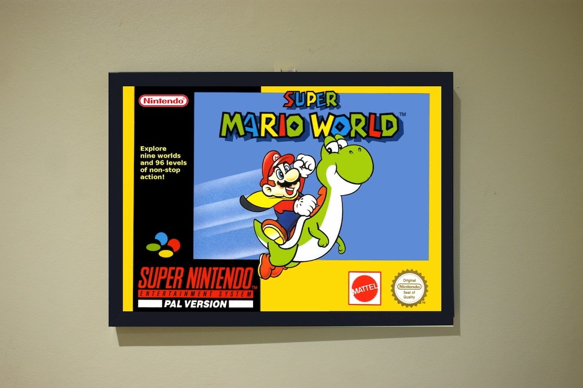 Super Mario World Retro Póster Print SNES Super Nintendo A3 - Etsy España