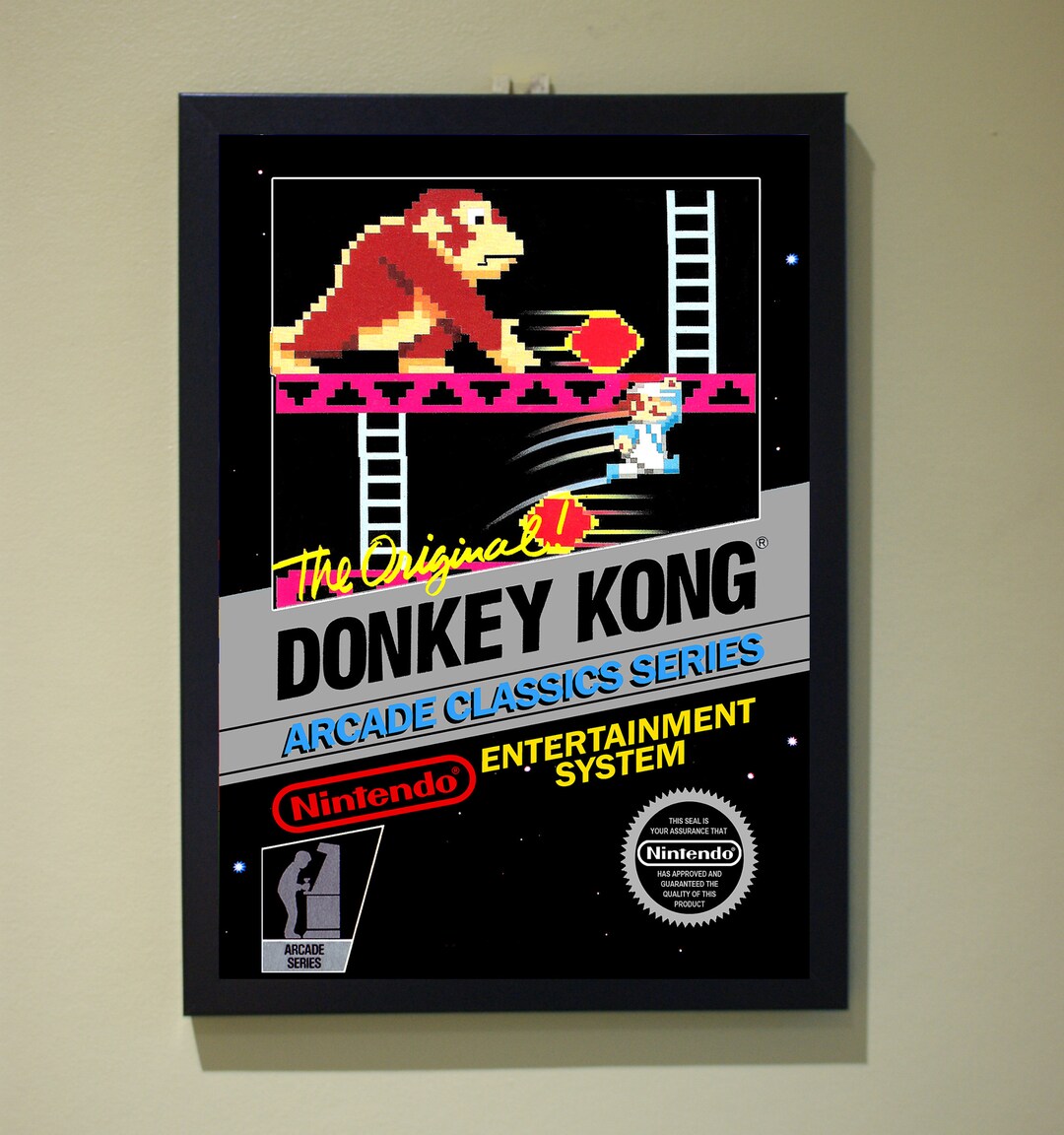 Donkey Kong Poster Retro Print NES Nintendo A3 A2 - Etsy UK