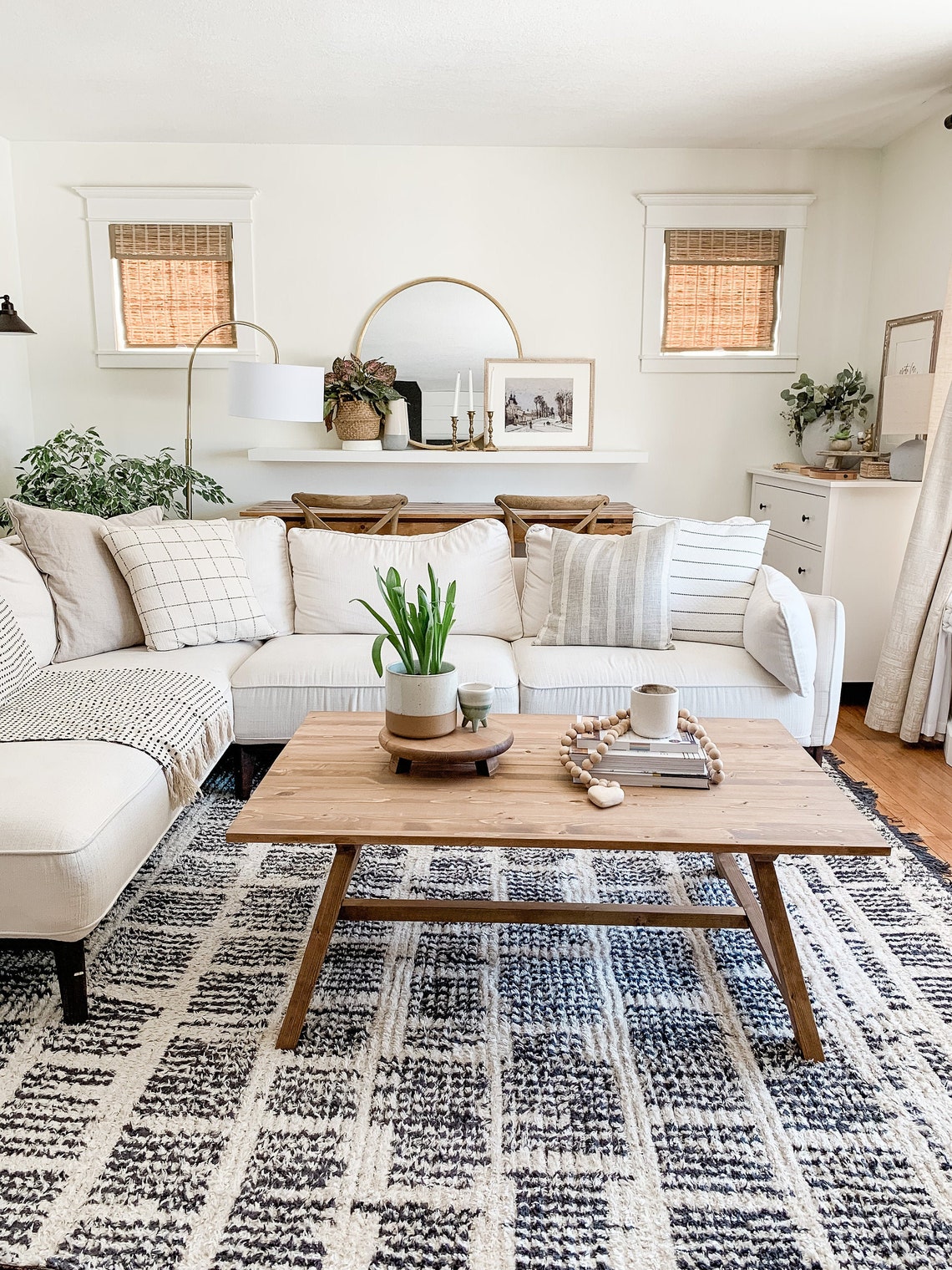 Wooden Farmhouse Coffee Table Primitive wood rustic coffee | Etsy