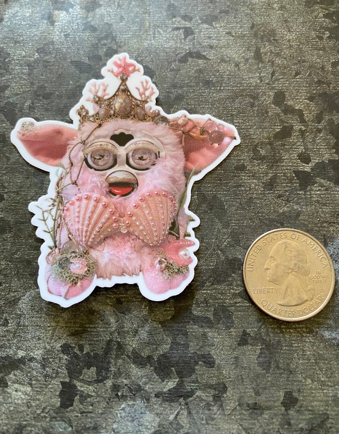 Mermaid Inspired Vinyl Furby Sticker - Etsy