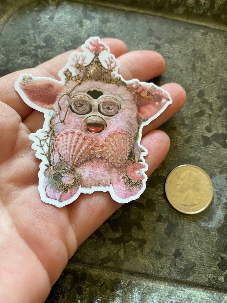 Mermaid Inspired Vinyl Furby Sticker - Etsy