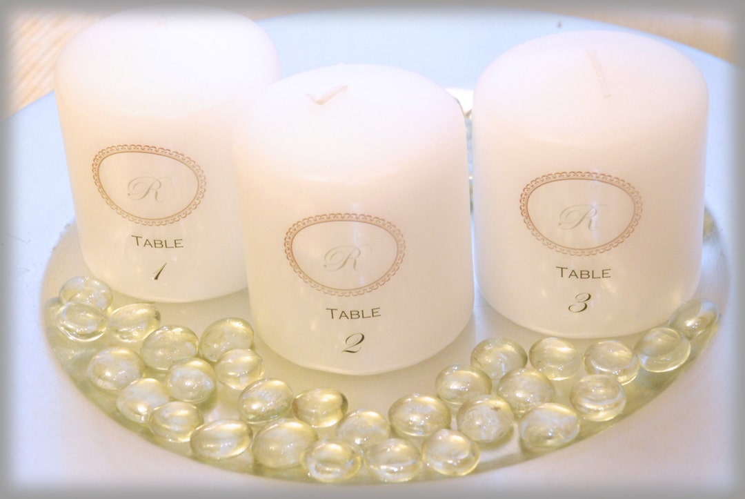 Wedding Reception Candle Table Numbers, Wedding Decorations, Wedding ...