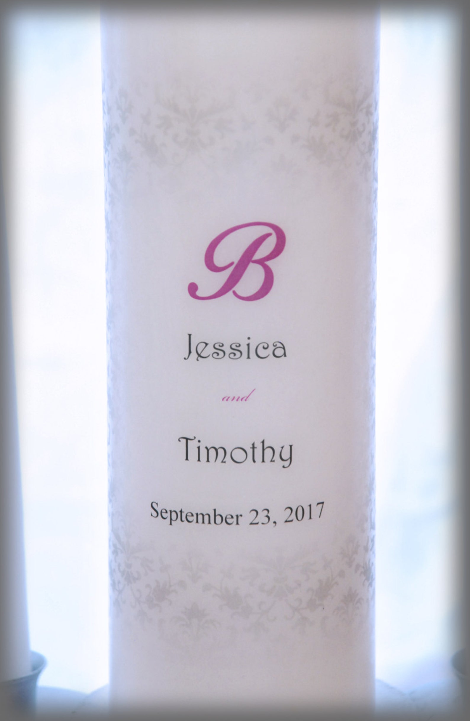 Custom Unity Candle Set I Personalized Candle With Monogram I - Etsy