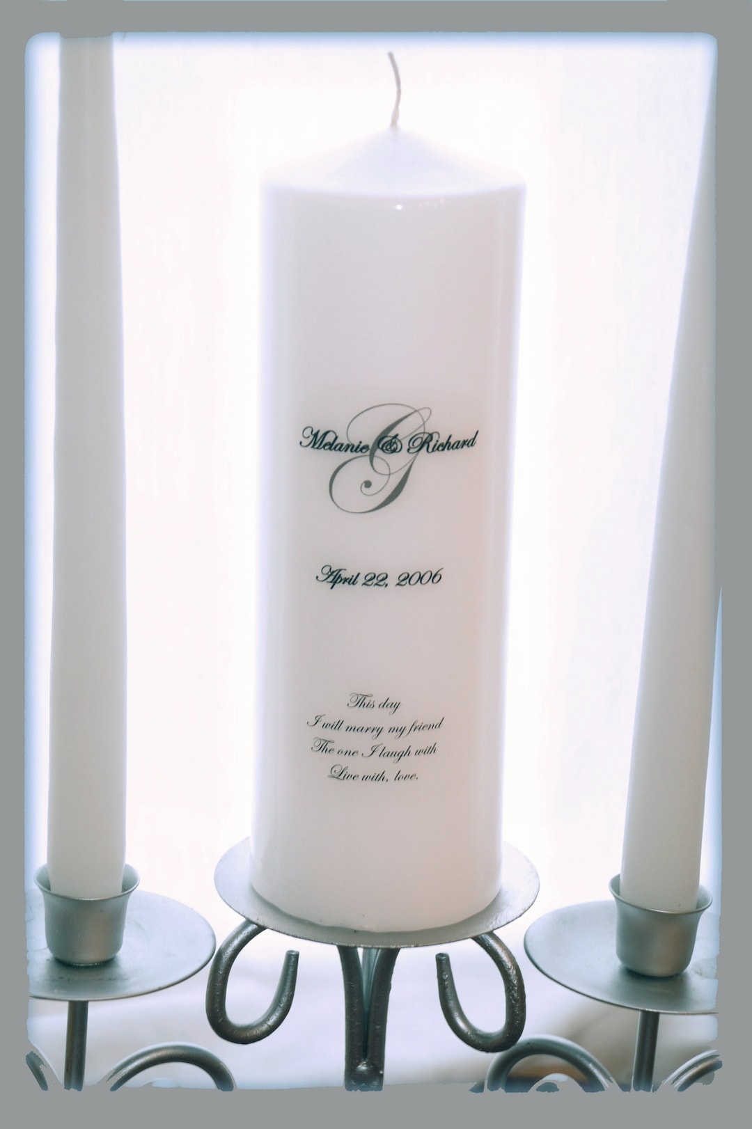 Personalized Unity Candle With Monogram, Wedding Candles, Weddings ...