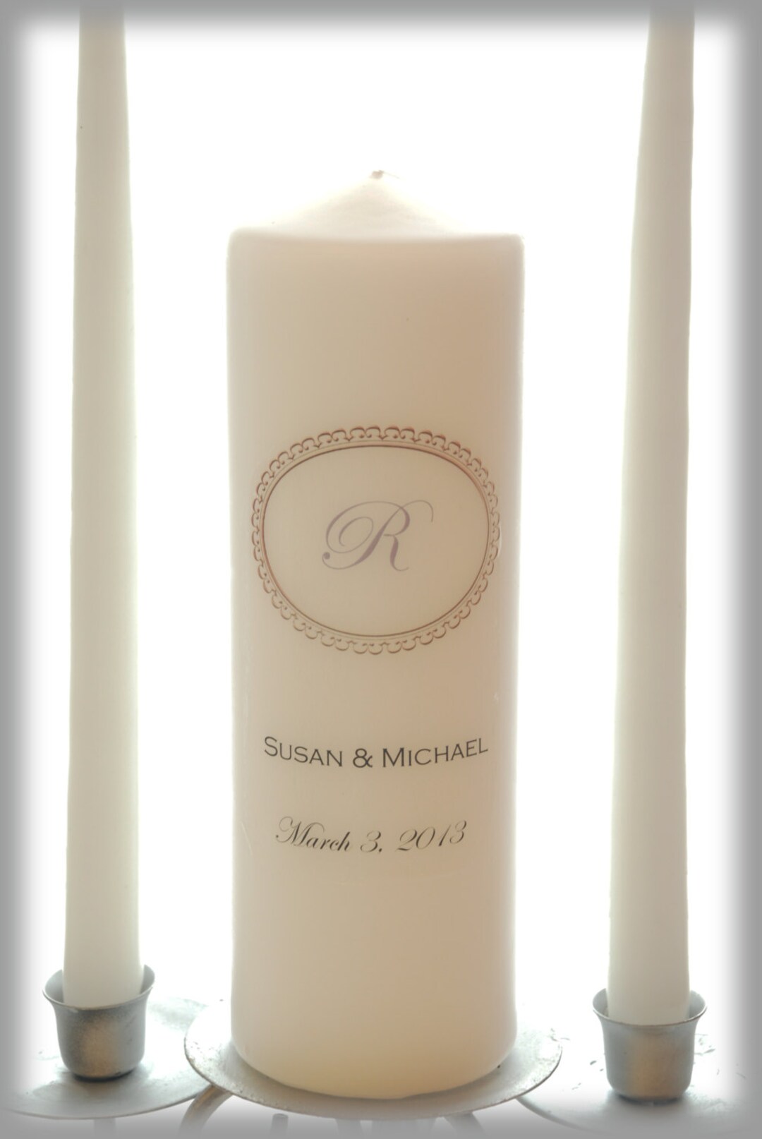 Personalized Monogram Unity Candle SET I Wedding Candle I Wedding Gift ...