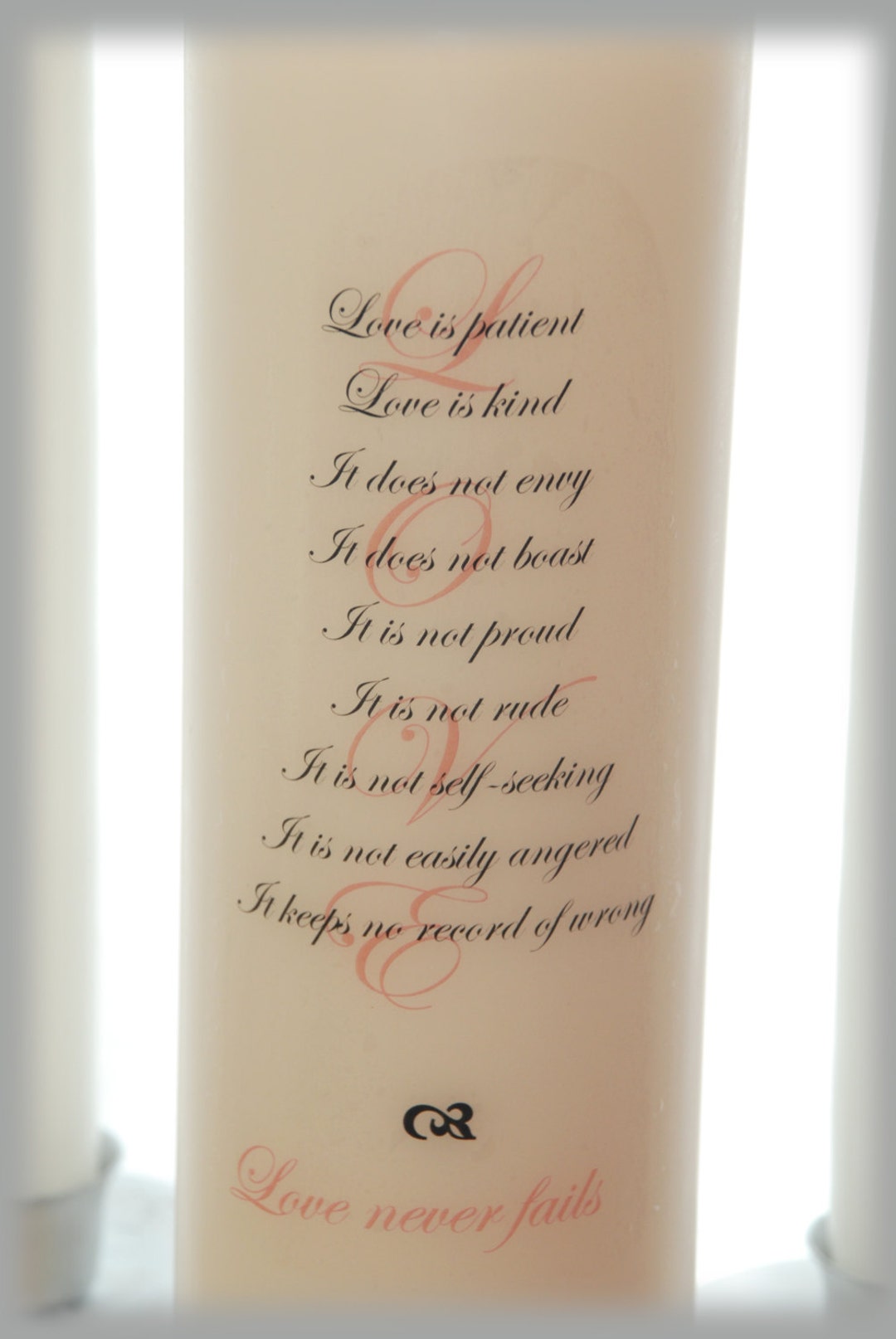 Unity Candle With "love" Poem, Wedding Candles, Weddings, Wedding ...