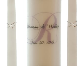 Personalized Monogram Unity Candle SET Wedding Candle | Etsy
