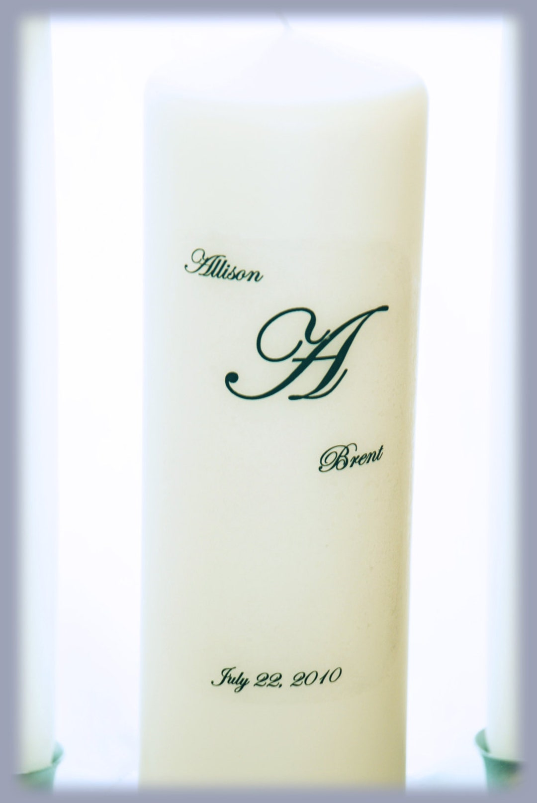 Personalized Unity Candle SET With Monogram I Wedding Candles I Wedding ...