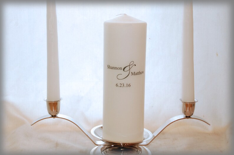 Personalized Unity Candle SET With Monogram Wedding Candles | Etsy