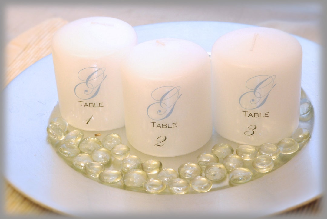 Wedding Reception Candle Table Numbers, Wedding Decorations, Wedding ...