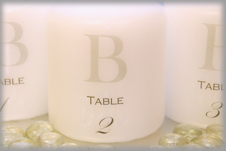 Wedding Reception Candle Table Numbers Wedding Decorations - Etsy