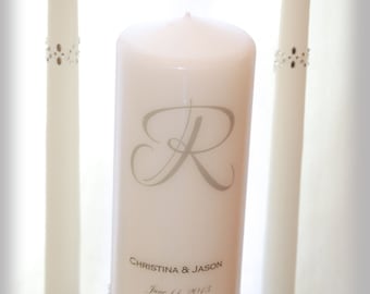 Personalized Unity Candle SET With Monogram Wedding Candles | Etsy