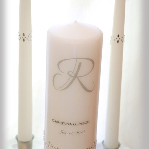 Personalized Monogram Unity Candle SET I Wedding Candle I - Etsy
