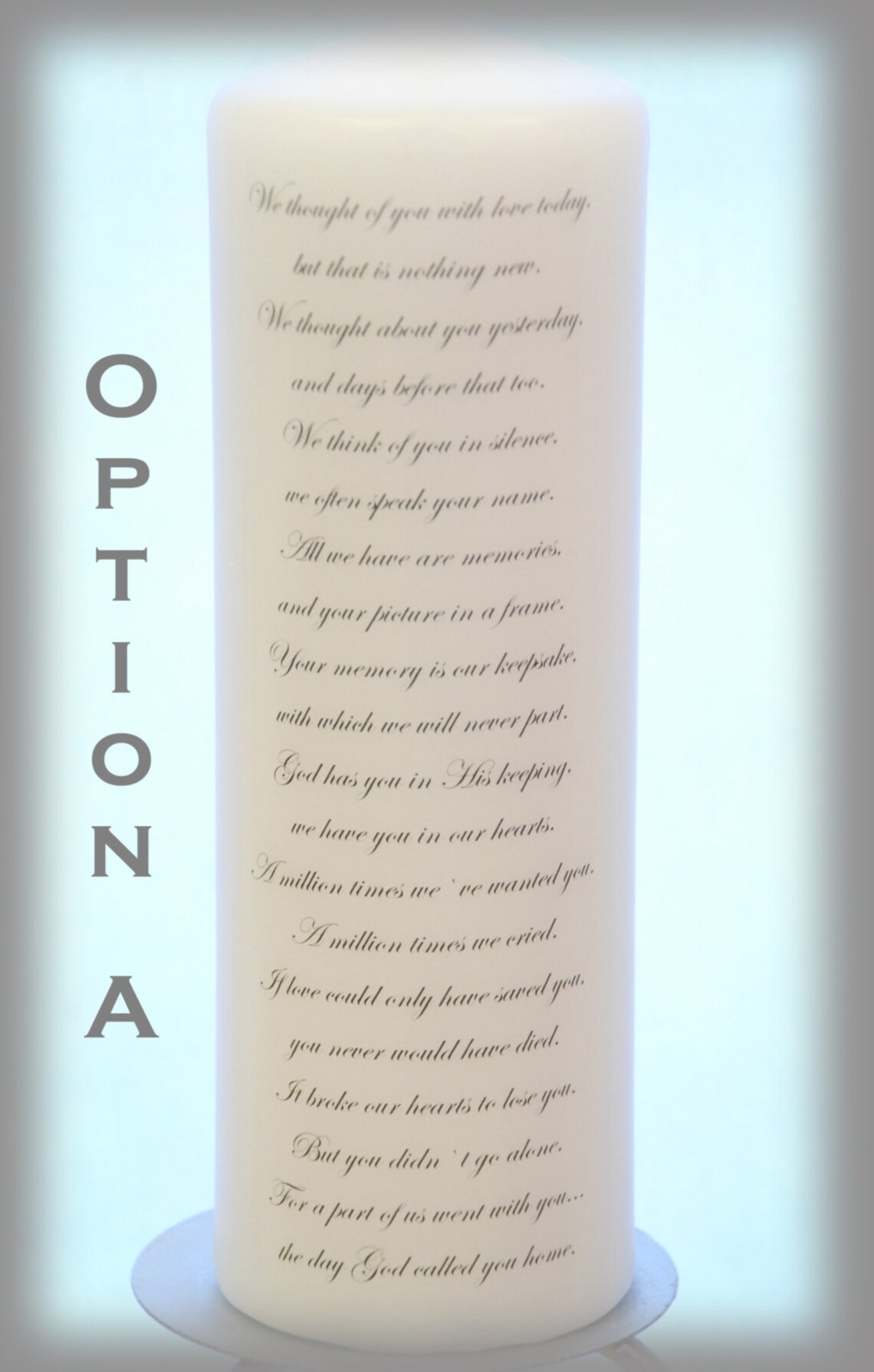 Personalized Unity Candle Set With Monogram and Memorial | Etsy