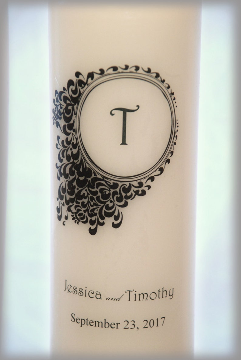 Personalized Unity Candle Set I Monogram Wedding Candle I | Etsy