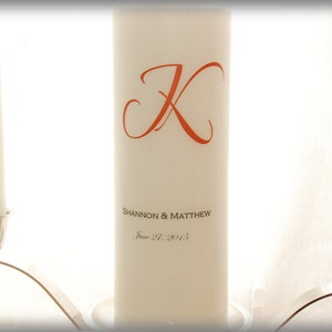 Personalized Unity Candle With Monogram, Wedding Candles, Weddings ...