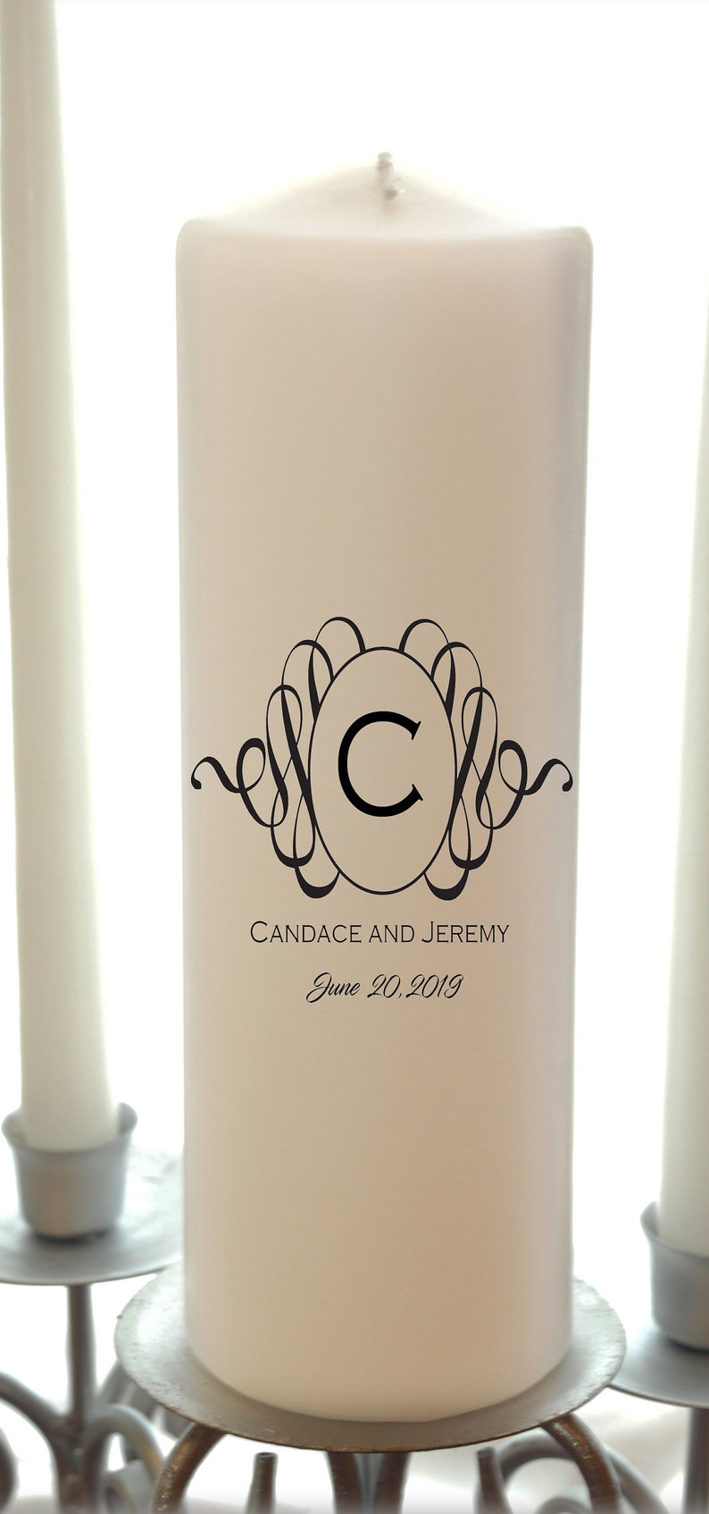 Personalized Monogram Unity Candle SET Wedding Candle | Etsy