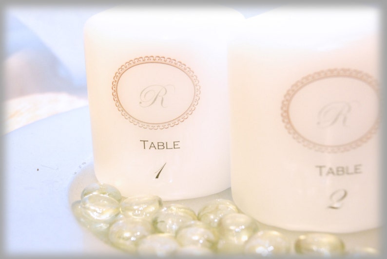 Wedding Reception Candle Table Numbers, Wedding Decorations, Wedding ...