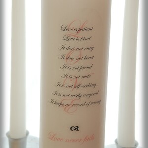 Unity Candle With "love" Poem, Wedding Candles, Weddings, Wedding ...