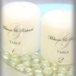 Wedding Reception Candle Table Numbers, Wedding Decorations, Wedding ...