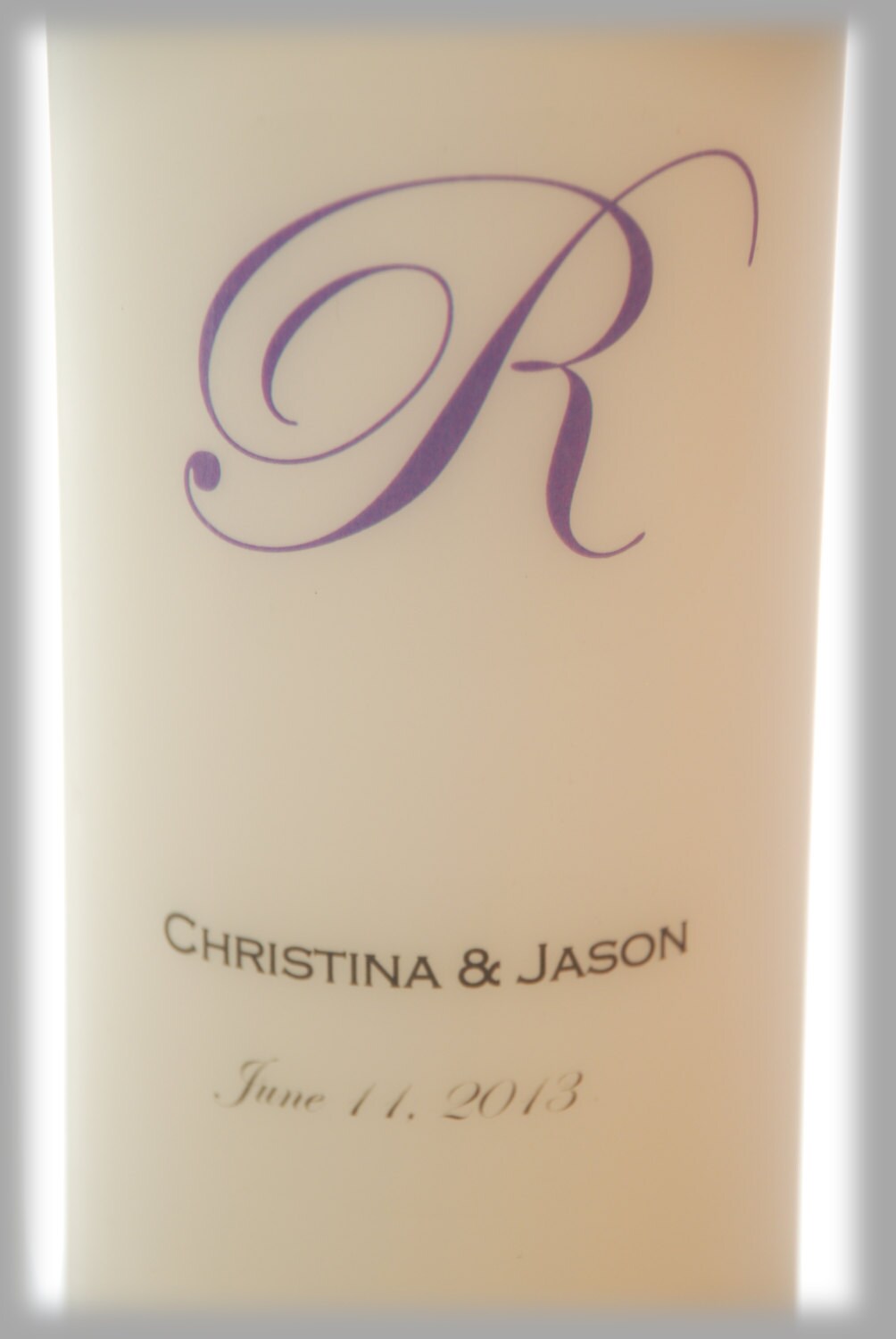Personalized Unity Candle With Monogram Wedding Candles - Etsy