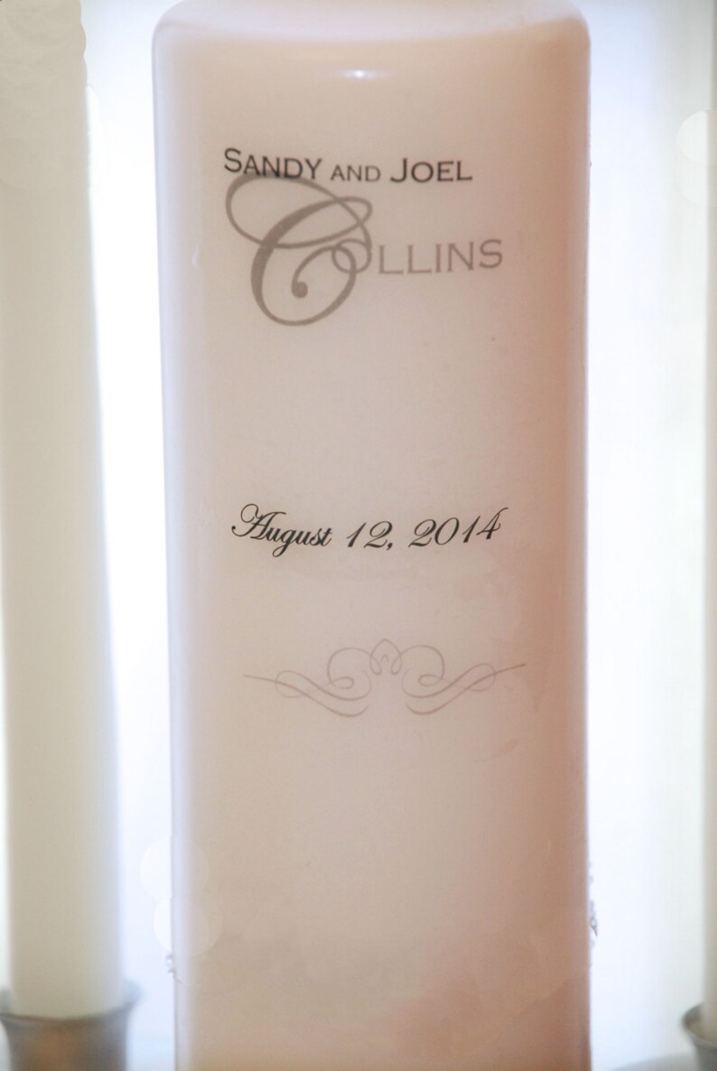 Personalized Unity Candle SET Wedding Candles Weddings - Etsy