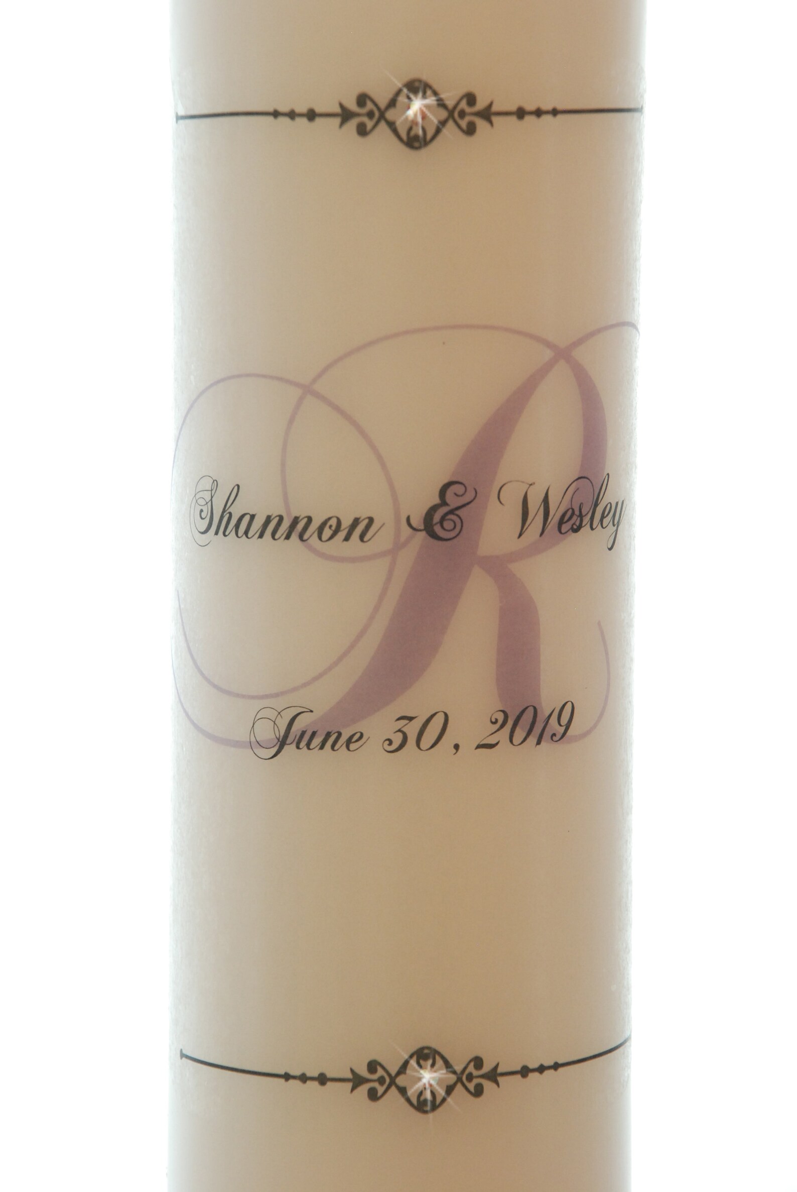 Personalized Monogram Unity Candle SET With Bling Wedding | Etsy