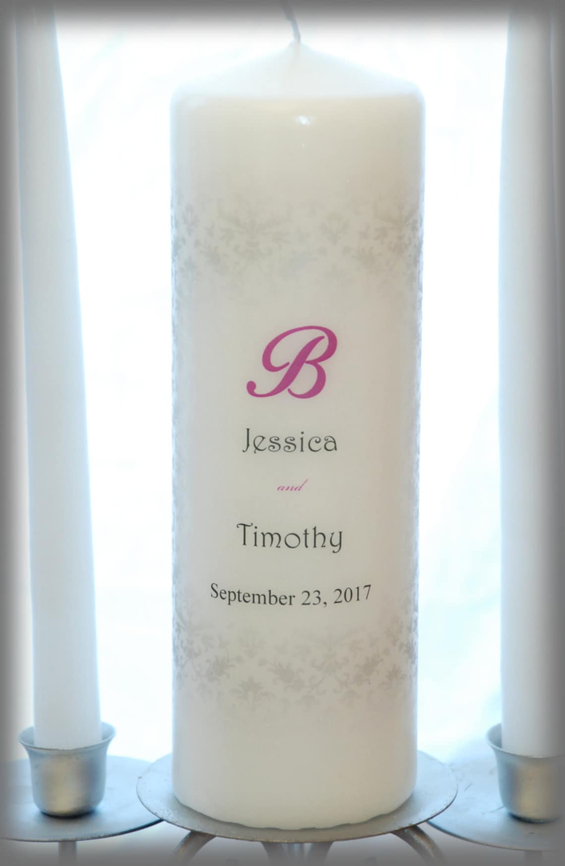 Custom Unity Candle Set I Personalized Candle With Monogram I - Etsy