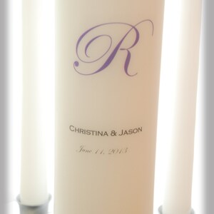 Personalized Unity Candle With Monogram, Wedding Candles, Weddings ...