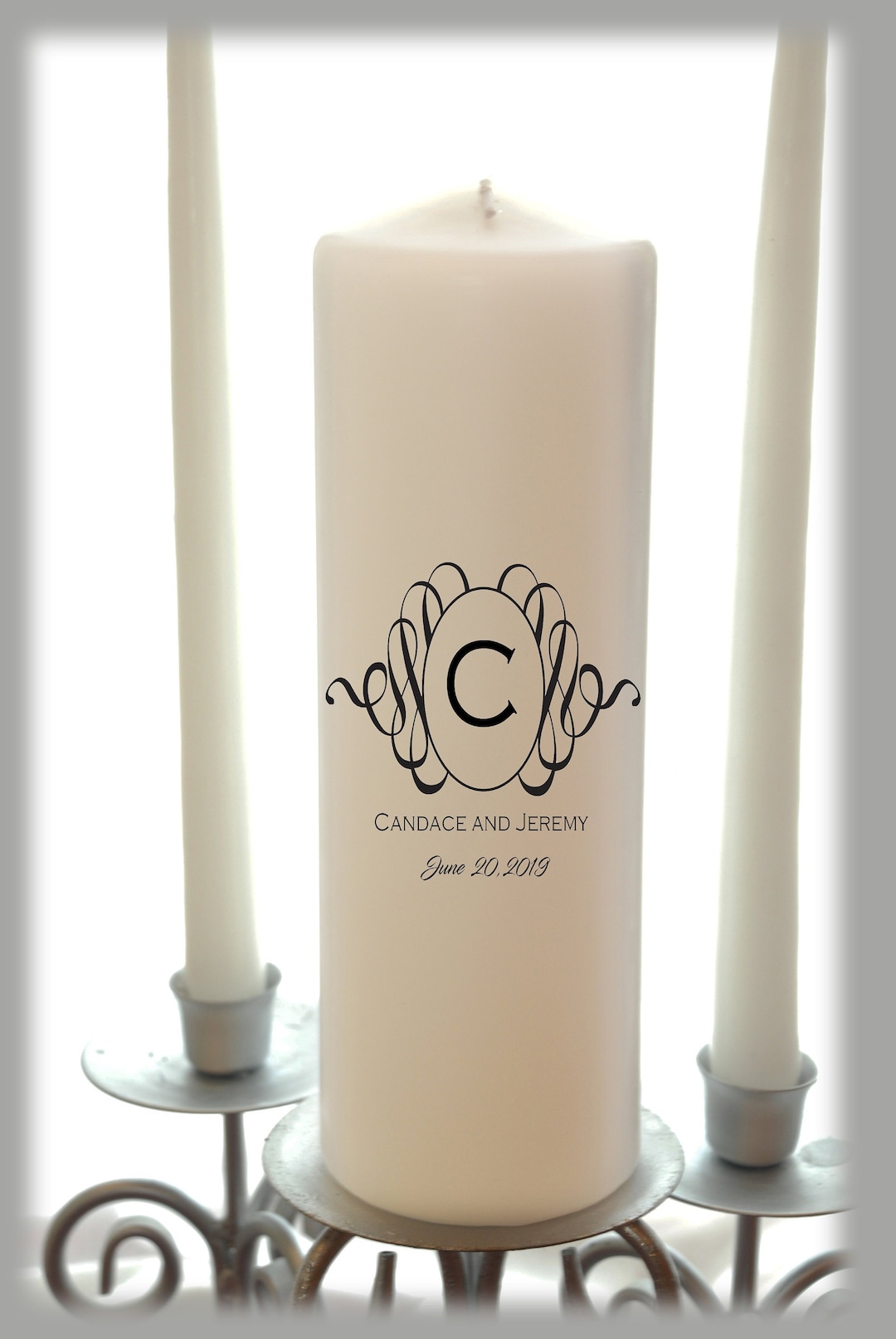 Personalized Monogram Unity Candle SET, Wedding Candle, Weddings ...