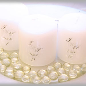 Wedding Reception Candle Table Numbers, Wedding Decorations, Wedding ...