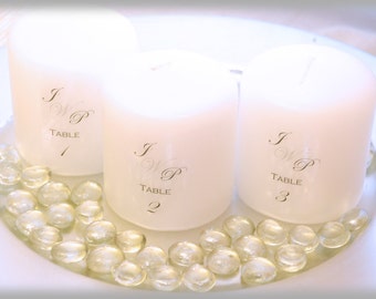 Wedding Reception Candle Table Numbers Wedding Decorations | Etsy