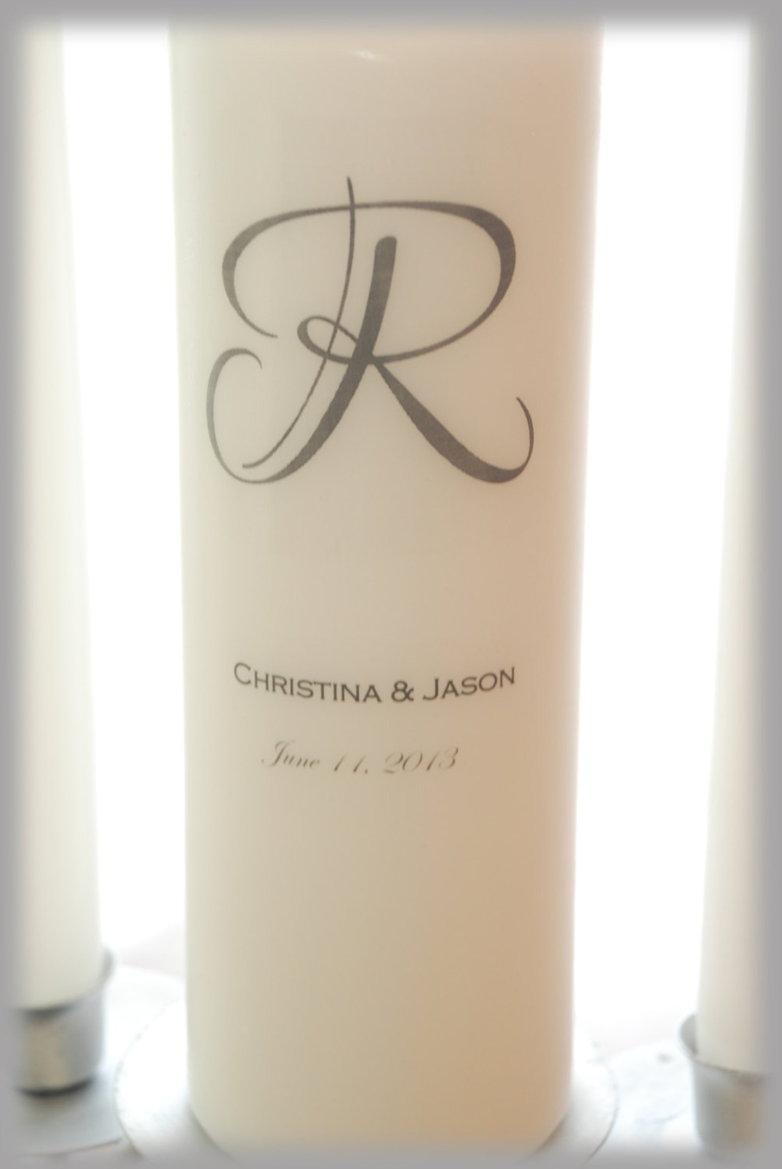 Personalized Unity Candle SET With Monogram I Wedding Candles I Wedding ...