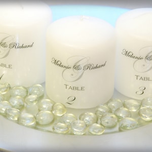 Wedding Reception Candle Table Numbers, Wedding Decorations, Wedding ...