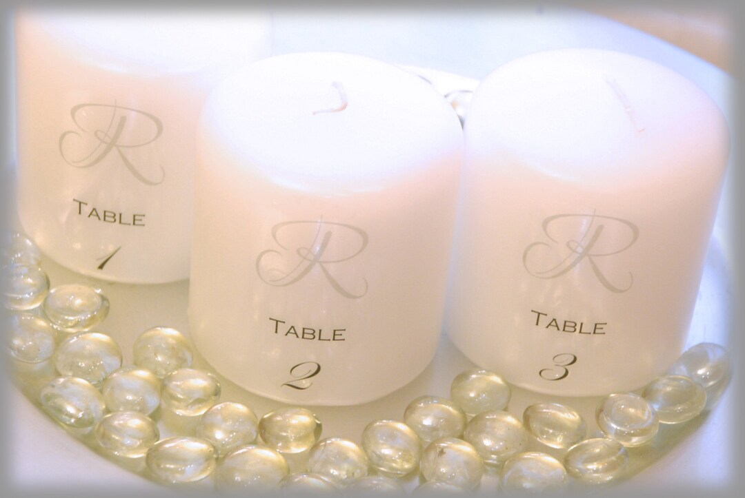 Wedding Reception Candle Table Numbers, Wedding Decorations, Wedding ...