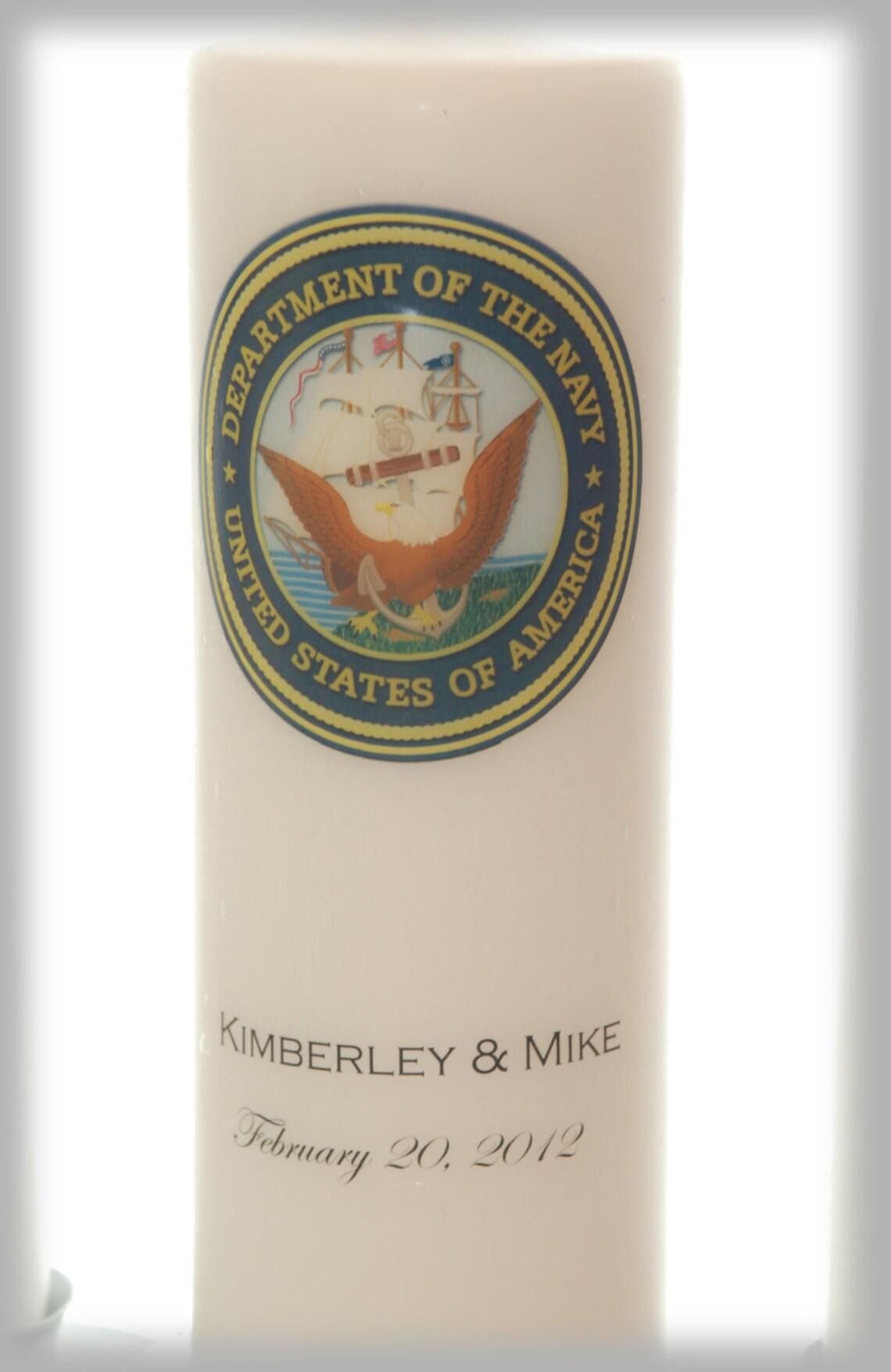 Personalized Navy Military Unity Candle SET, Wedding Candles, Weddings ...