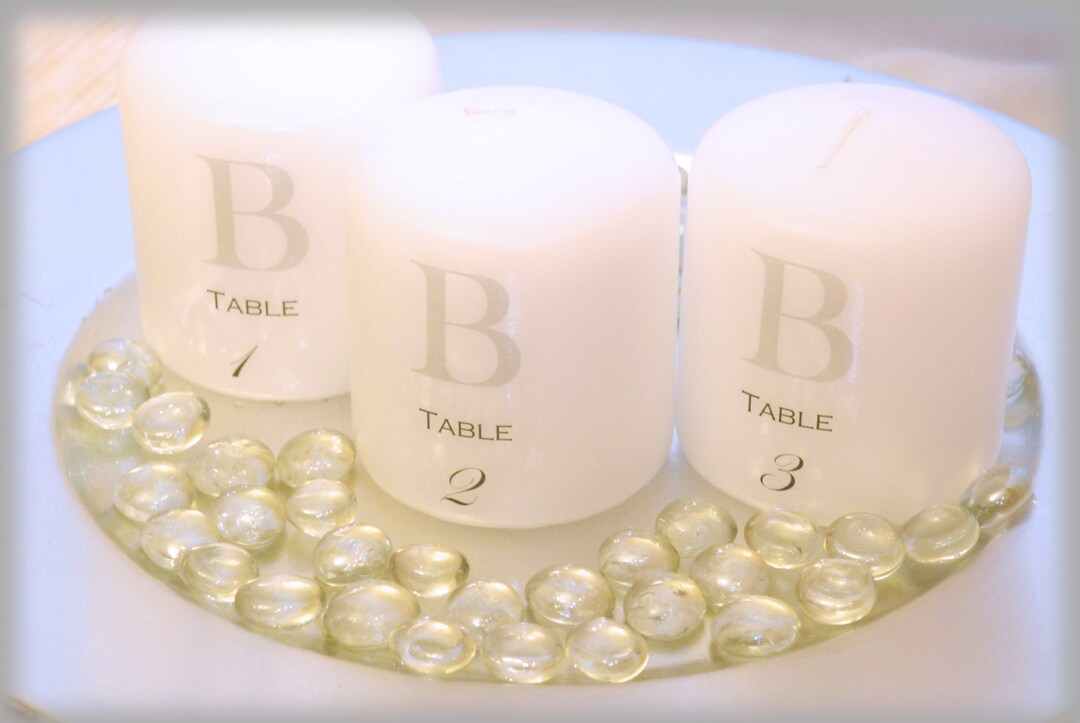 Wedding Reception Candle Table Numbers, Wedding Decorations, Wedding ...