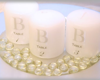 Wedding Reception Candle Table Numbers Wedding Decorations | Etsy