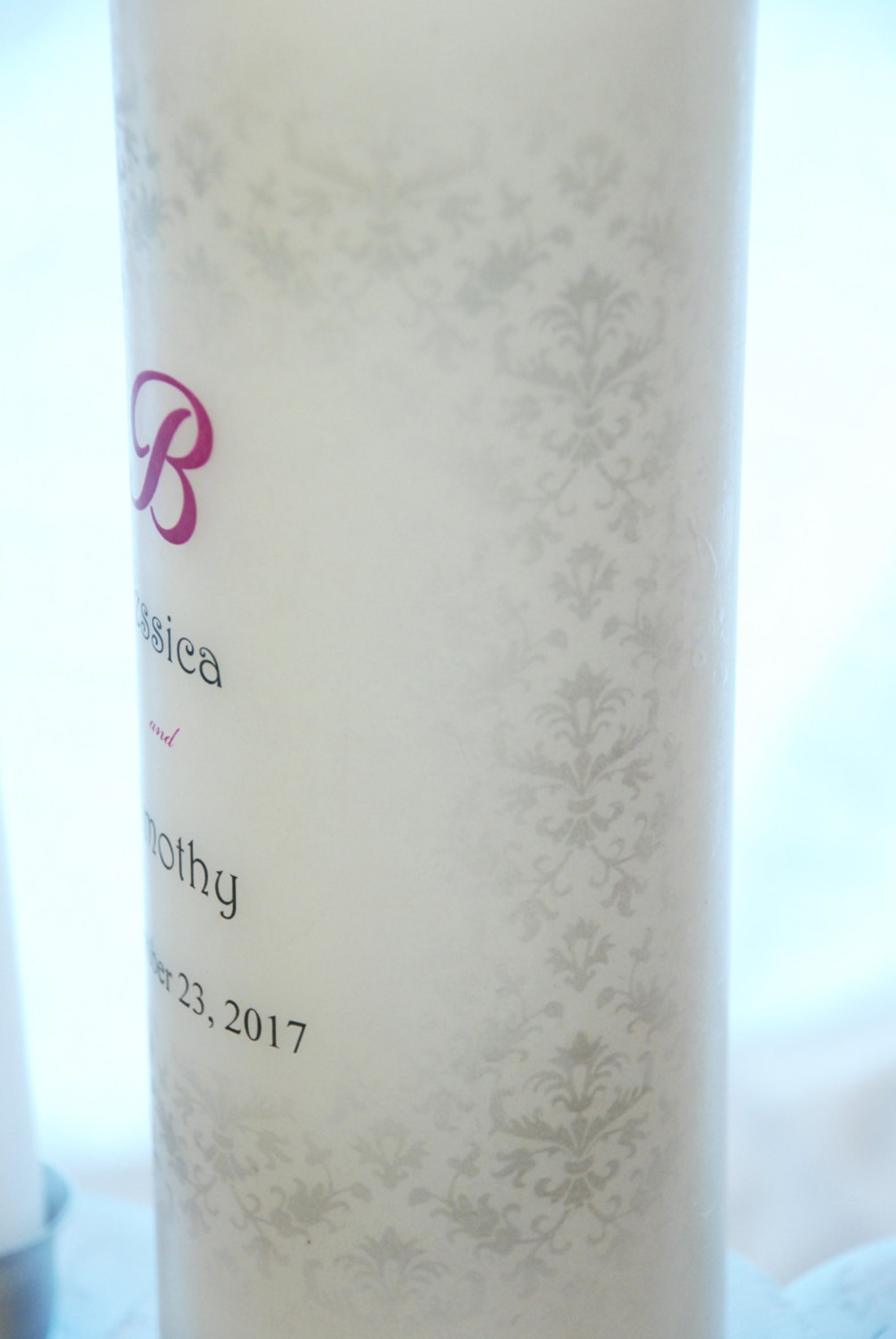 Custom Unity Candle Set I Personalized Candle With Monogram I - Etsy