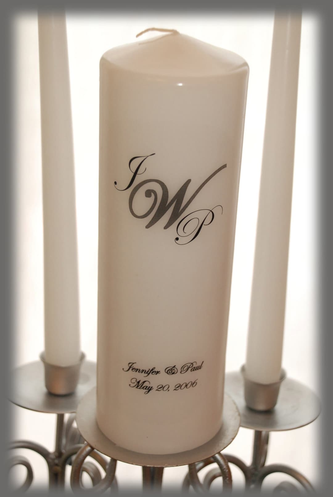 Personalized Monogram Unity Candle SET, Wedding Candles, Weddings ...