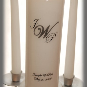 Personalized Monogram Unity Candle SET, Wedding Candles, Weddings ...
