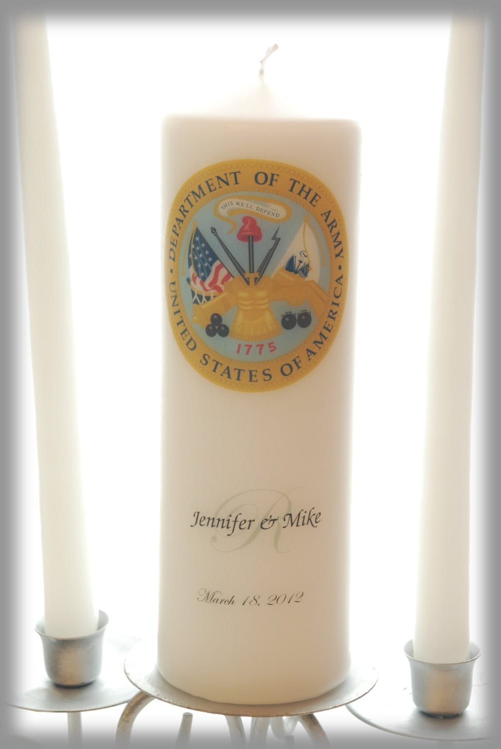Personalized Army Military Unity Candle Set Wedding Candles - Etsy