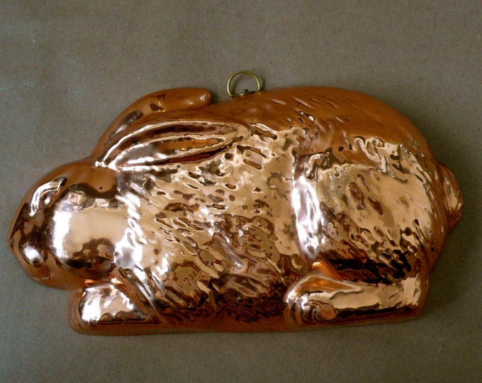 Vintage Copper Bunny Mold Rabbit Copper Jello Mold Classic Kitchen ...