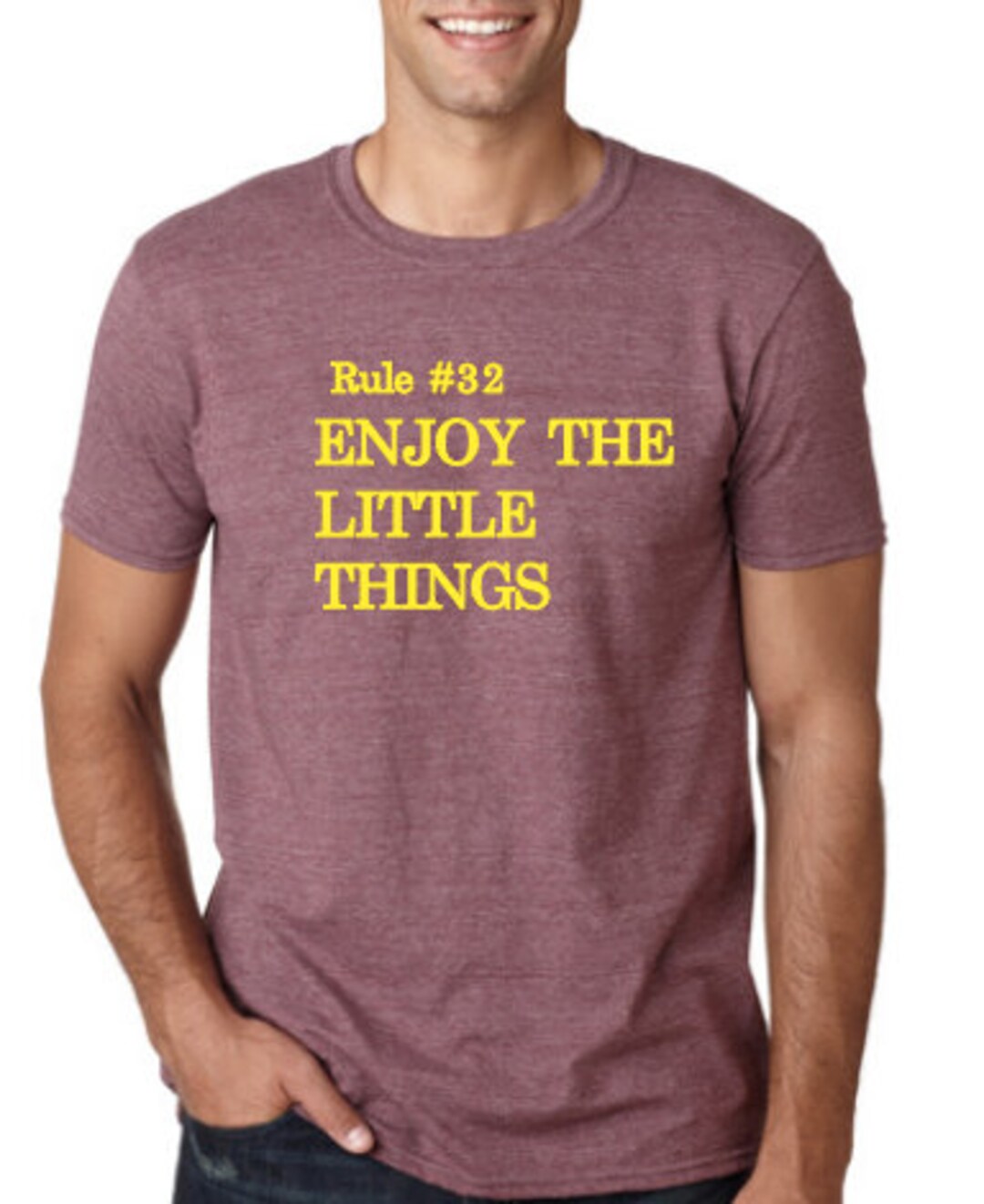 Rule 32 "enjoy the Little Things" Zombieland Funny Zombie Custom T ...