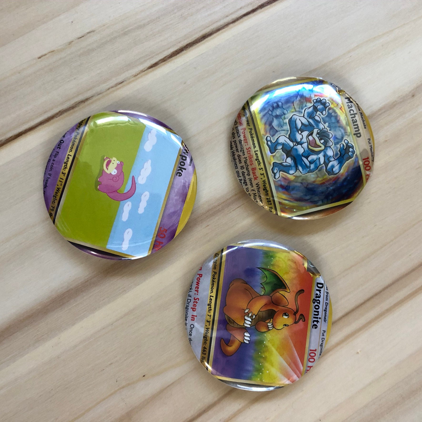 ONE Pokemon Card Button - Choose One Pinback OR Bottle Opener! Made ...