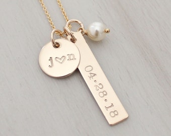 Date necklace | Etsy