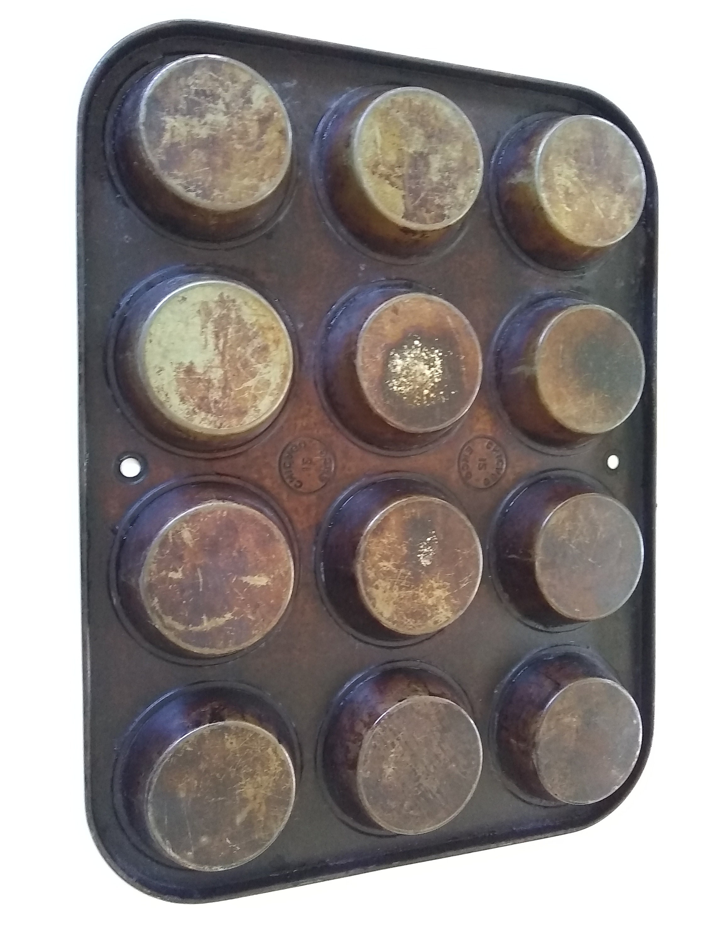 Vintage Set of 2 Muffin Pans Tins 8 Ekco Ovenex Waffle Pattern - Etsy