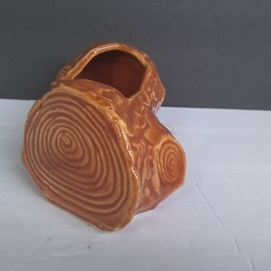 Vintage Log Ceramic Planter Pottery Planter for Succulents Indoor ...